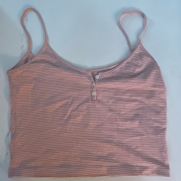 Brandy Melville | Tops | Pink Brandy Melville Rare Striped Tank With ...
